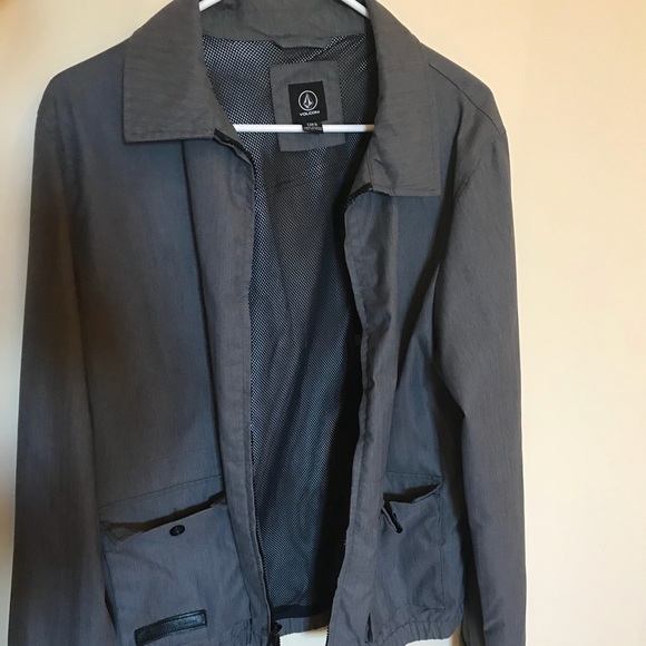 Volcom | Jackets & Coats | Volcom Mens Medium Bomber Jacket Grey | Poshmark